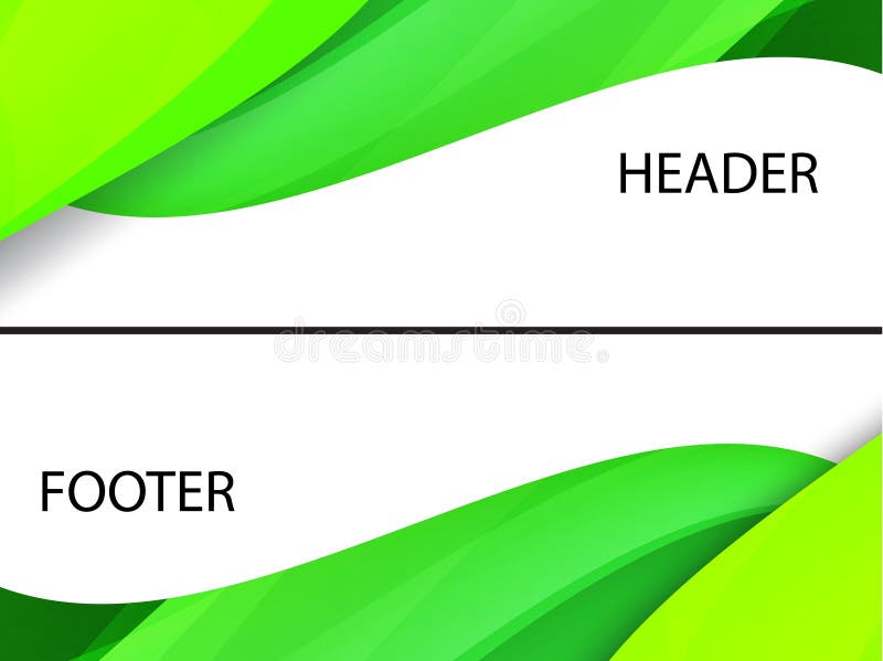 Green Leafy Modern Header and Footer Template. Stock Vector ... Green Leafy Modern Header and Footer Template. Stock Vector ...