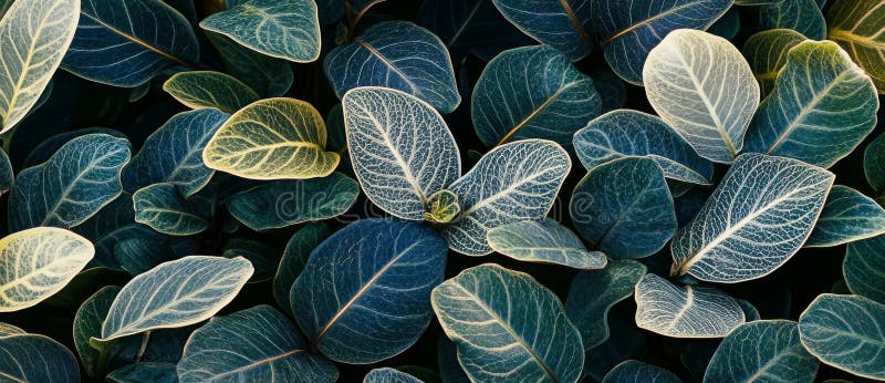 A Green Leafy Texture Background with Abstract Nature Motifs and an ...
