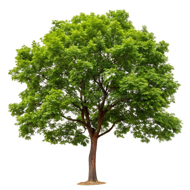 Green Leafy Tree with Brown Trunk â€ Natural Tree Design Stock ...