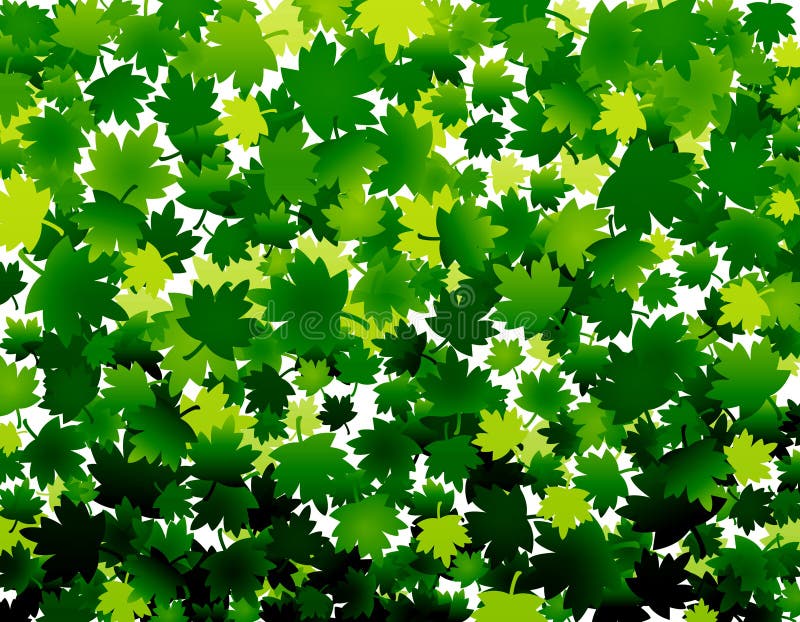 Green Spring Leaves Texture Seamless Pattern Stock Vector ...