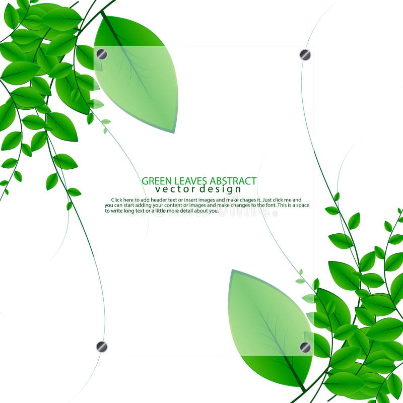 Green Leaves Abstract Background Stock Vector - Illustration of clean ...