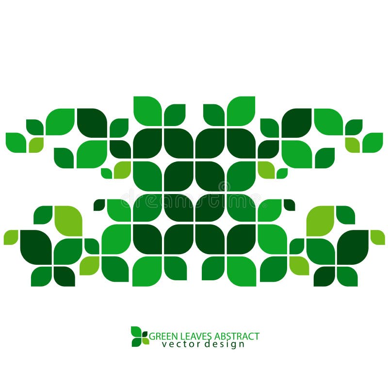 Green Leaves Abstract Background Stock Vector - Illustration of design ...