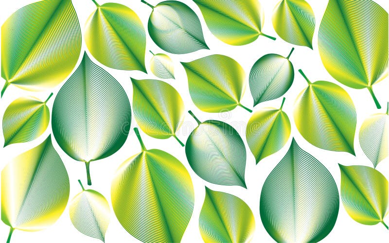 Green Leaves Abstract Background Natural Stock Vector - Illustration of ...