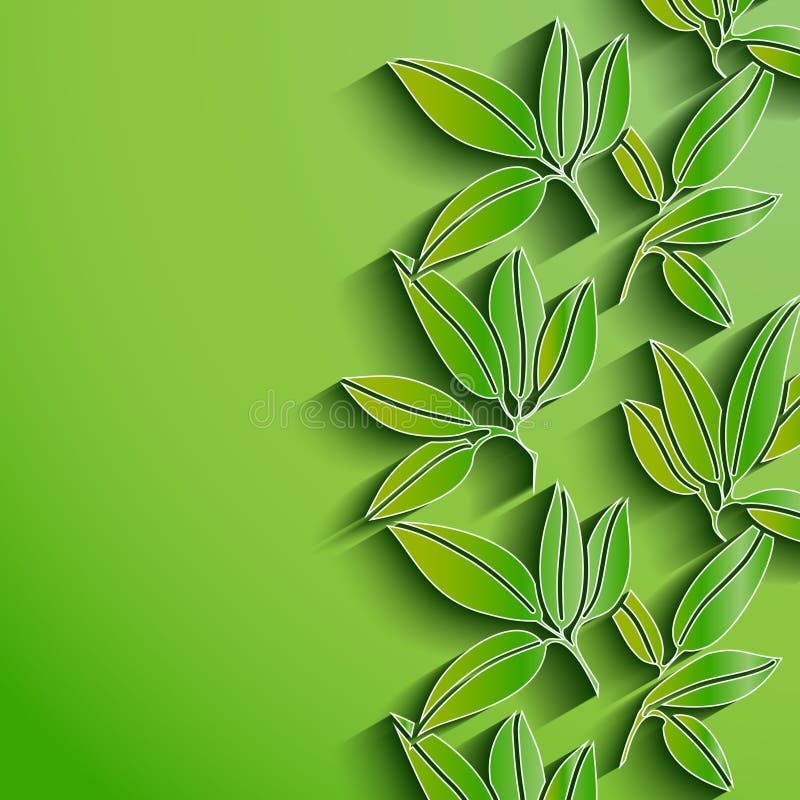 Green Leaves Abstract Background. Vector Stock Vector - Illustration of ...