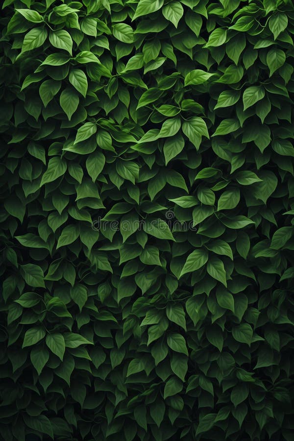 Green Leaves Background. Natural Green Leaves Wall Texture. Nature ...