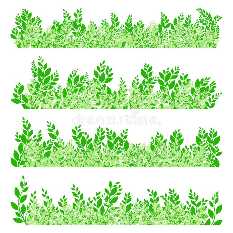 Green Leaves Border. EPS 10 Stock Vector - Illustration of still, leaf ...