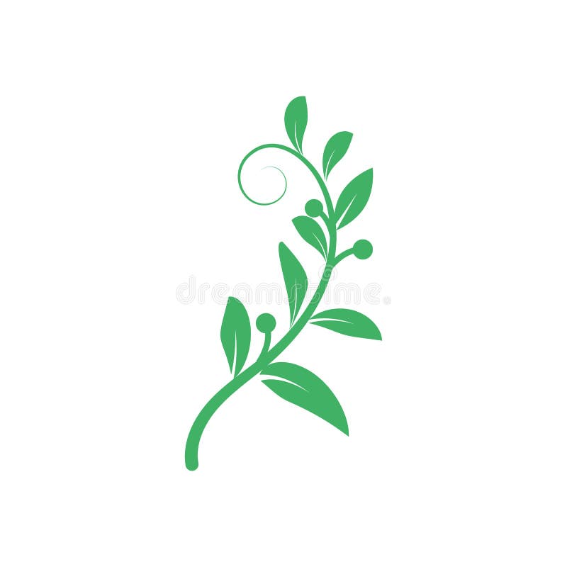 Green Leaves Botanical Logo Vector and Symbol Design Stock Vector ...