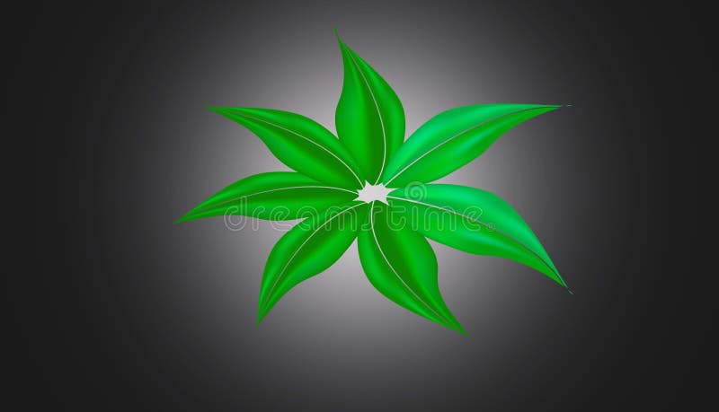 Green Leaves are Connected Each Other Stock Illustration - Illustration ...