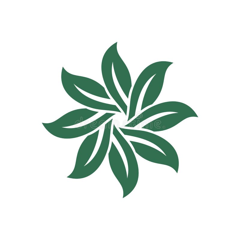 Green Leaves Flower Logo Template Illustration Design. Vector EPS 10 ...