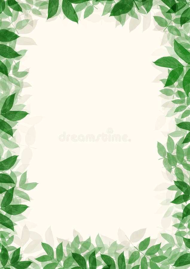 Green leaves frame stock illustration. Illustration of folded - 587538