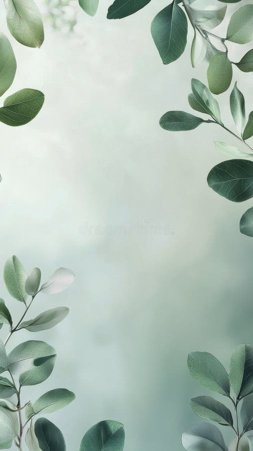 Green Leaves Frame Softly Diffused Light in a Natural Setting Stock ...