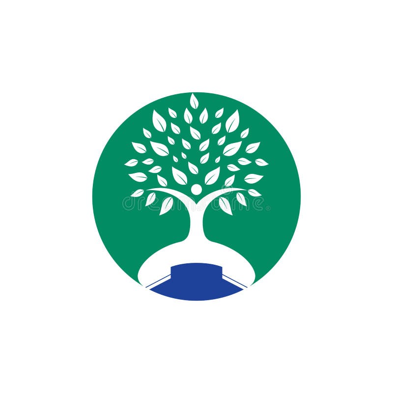 Nature Call Vector Logo Design. Handset and Human Tree Icon Design ...