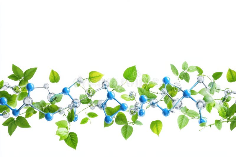 Green Leaves and Molecular Structures Highlight Science-Nature ...