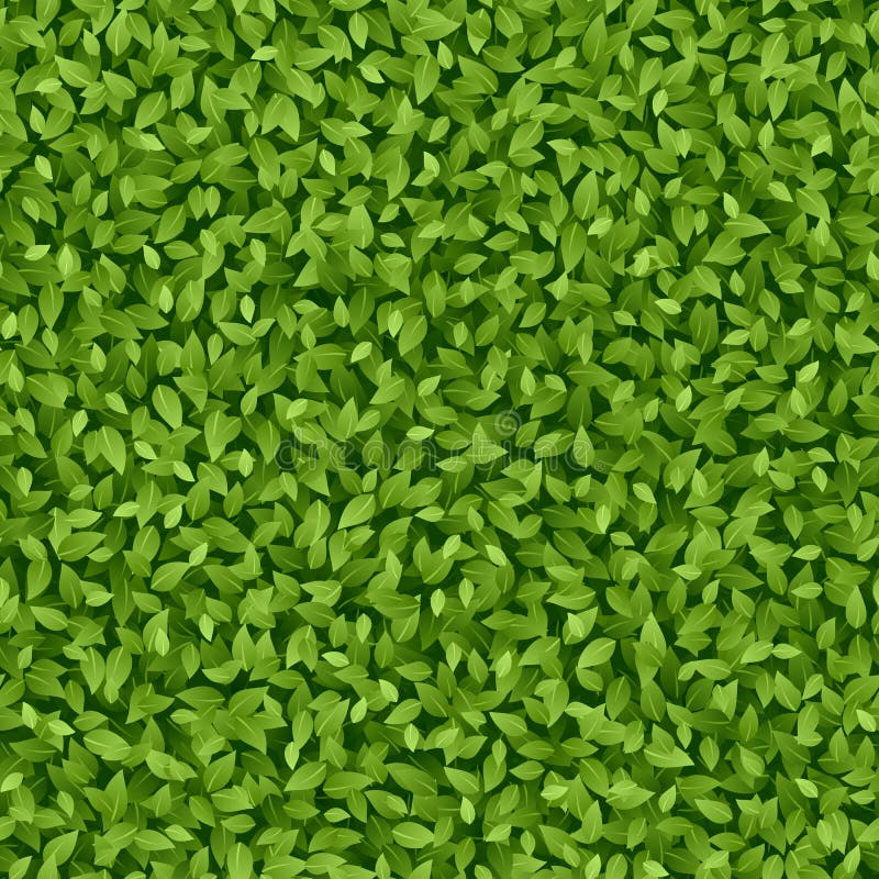 Green Spring Leaves Texture Seamless Pattern Stock Vector ...