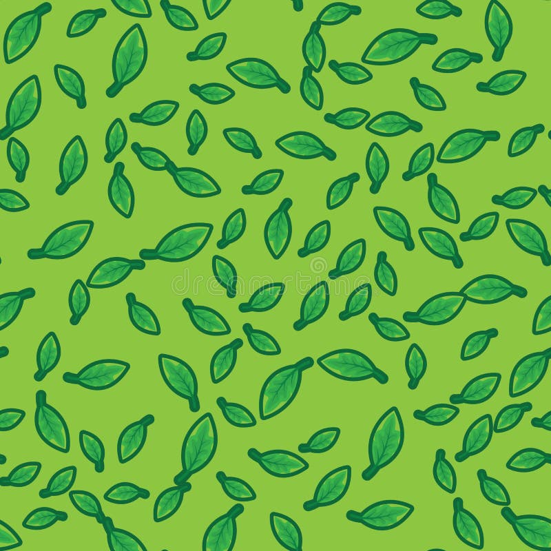Green Leaves Pattern Background. Pattern Foliage Plant on Green ...