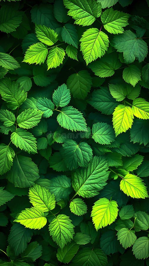Green Leaves Pattern Background, Natural Lush Foliages of Leaf Texture ...