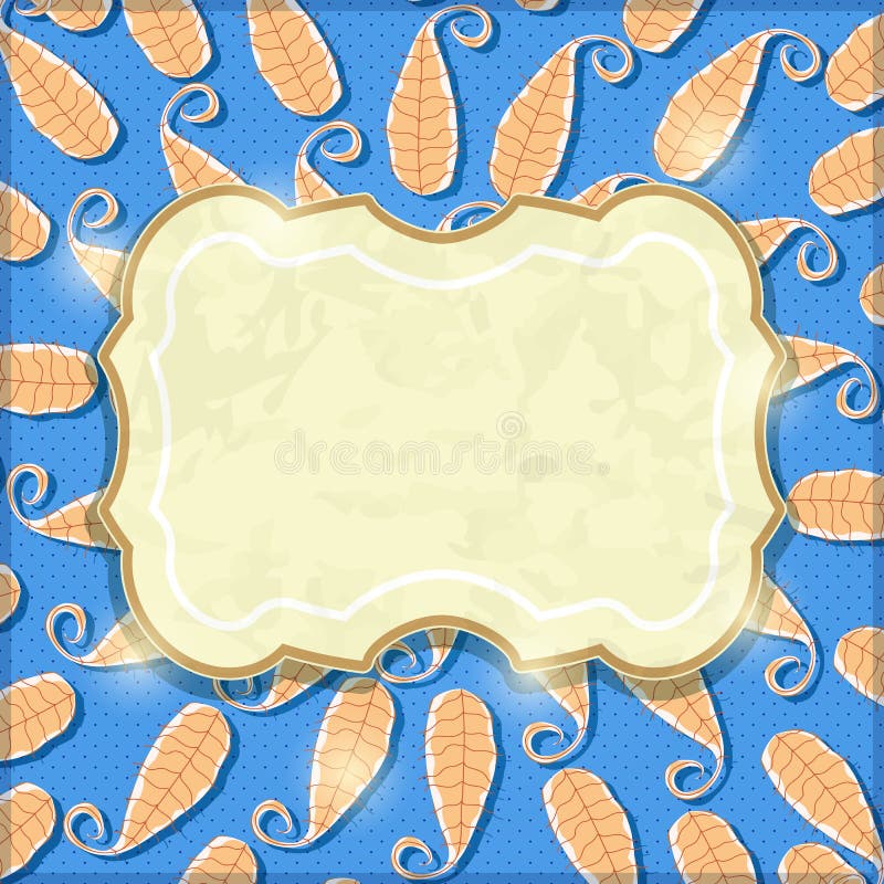 Green Leaves Pattern Card Vector Stock Vector - Illustration of fabric ...