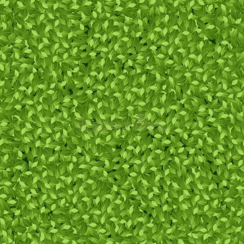 Green Leaves Pattern. Seamless Vector Stock Vector - Illustration of ...