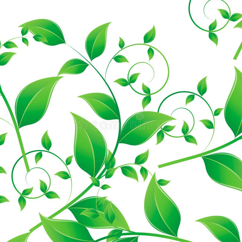 Green leaves pattern stock vector. Illustration of leaves - 34864144