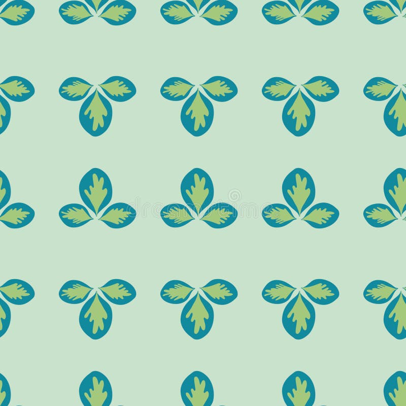 Green Leaves Repeat Pattern. Vector Seamless Pattern. Stock Vector ...