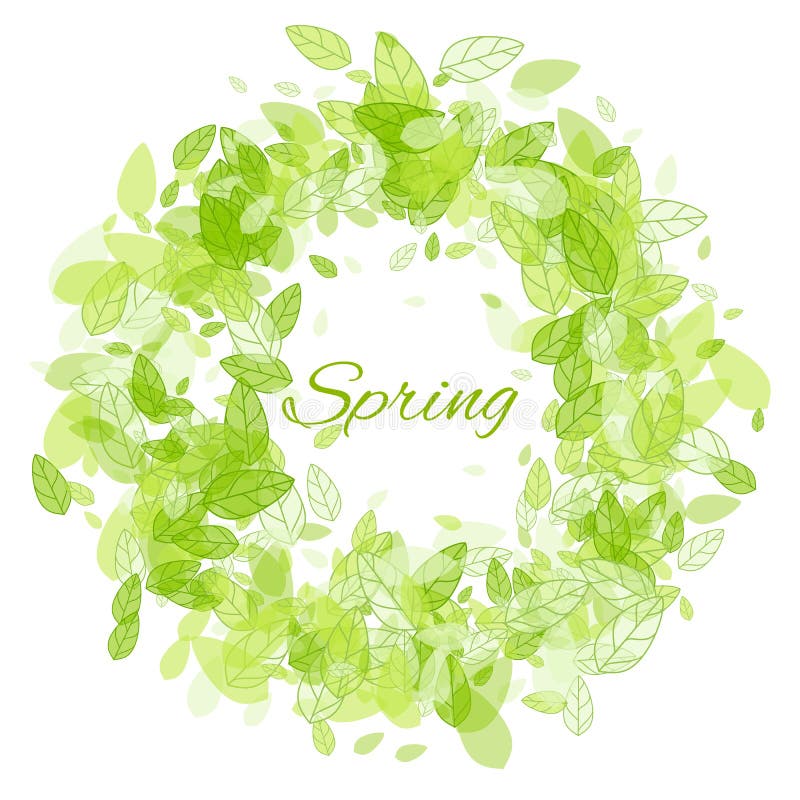 Green Leaves Round Frame Stock Illustrations – 20,133 Green Leaves ...