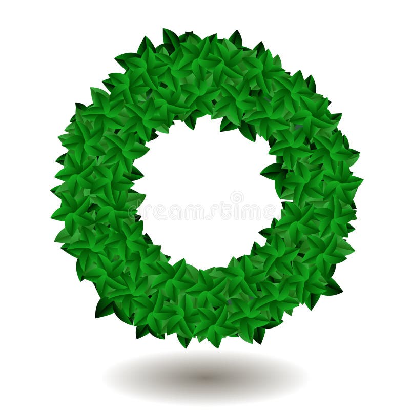 Green Leaves Round stock vector. Illustration of health - 72145735