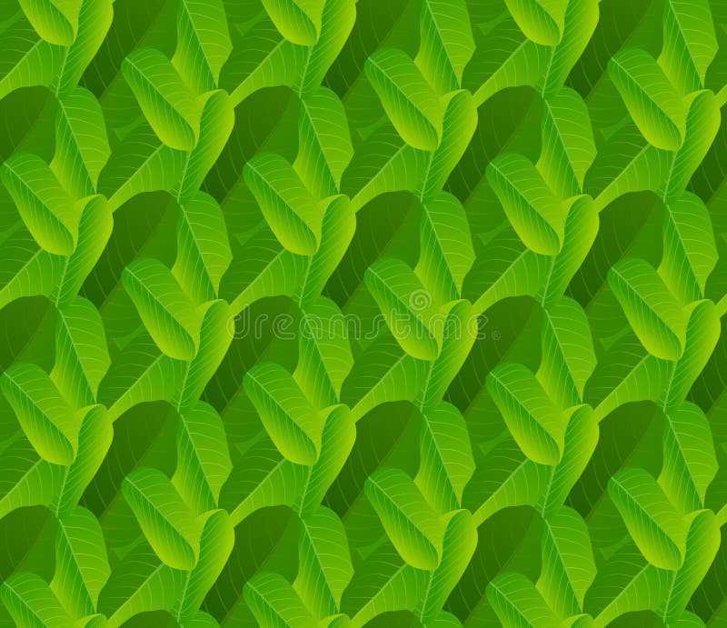 Green Leaves Seamless Pattern Backgrounds Stock Illustration ...