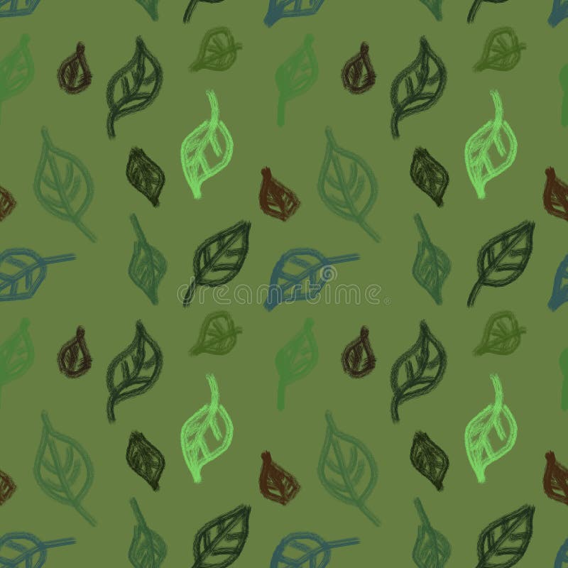 Green Leaves. Seamless Pattern. Minimalism. Texture for Design Stock ...