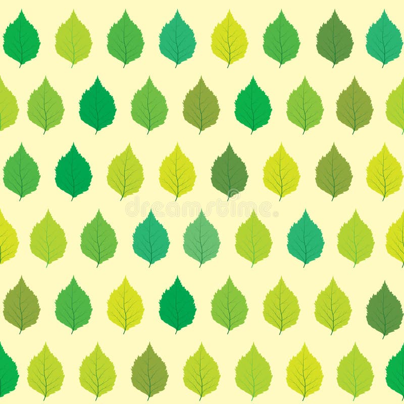 Green Leaves Seamless Pattern Stock Vector - Illustration of floral ...