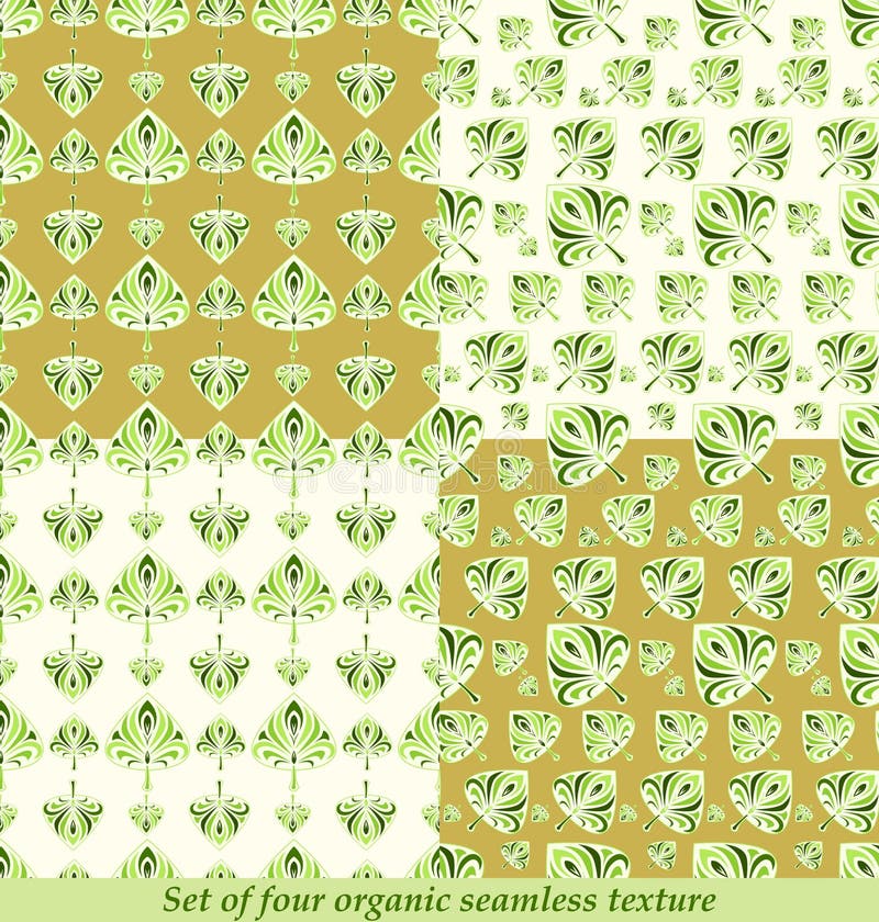 Green Leaves Seamless Pattern Stock Vector - Illustration of foliage ...