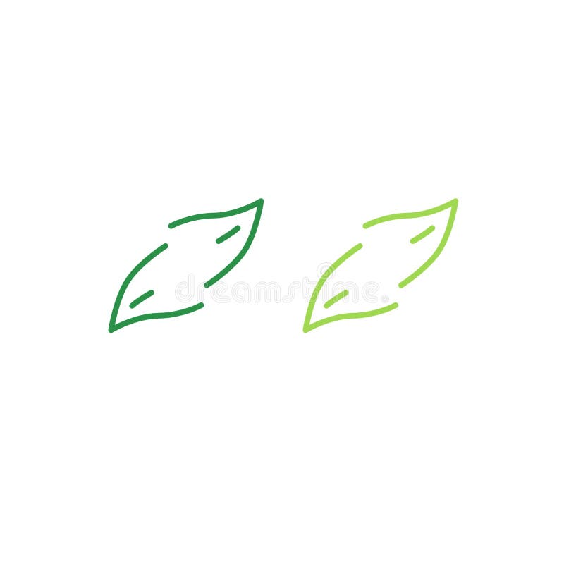 Green Leaves Sign Symbol Logo Vector Stock Vector - Illustration of ...