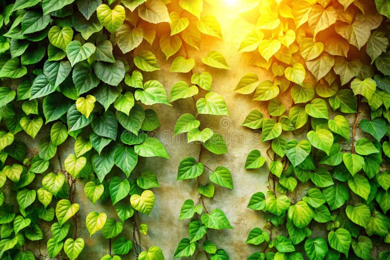 Green Leaves Vine Texture Background Stock Illustration - Illustration ...