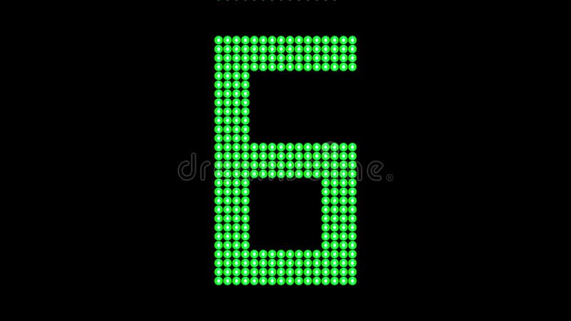 Green LED Array Countdown Animation Stock Video - Video of green, array ...