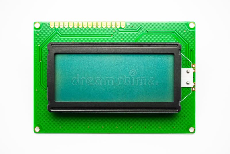 Green LED Character Display Stock Image - Image of technology, board ...