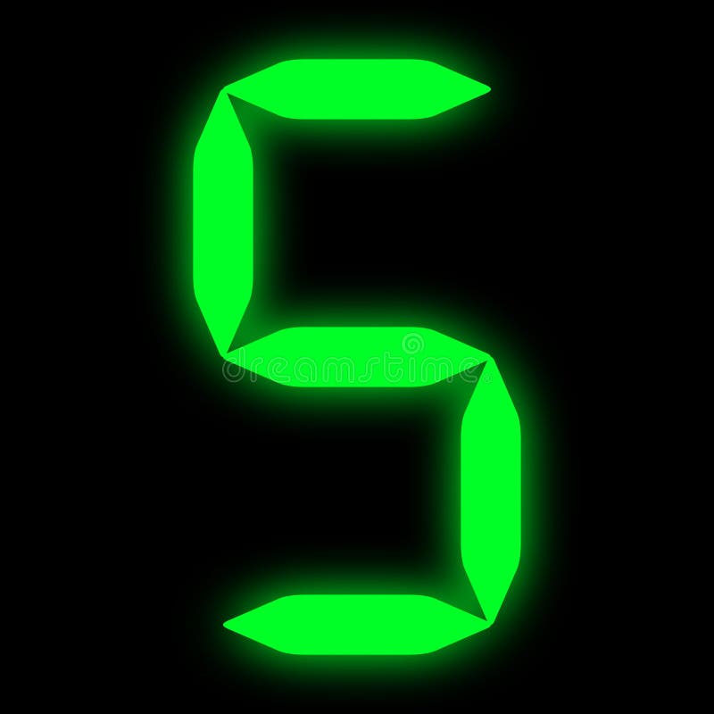 Green Led Digit 5 Stock Illustrations – 10 Green Led Digit 5 Stock ...
