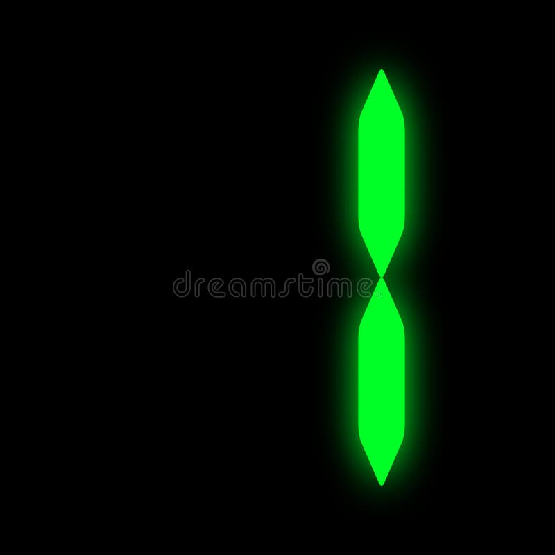 Green led digit 1 stock illustration. Illustration of digit - 97763769