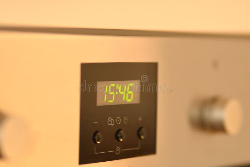 Big Digital Clock on Top of a White Buildings at Daytime Stock Image ...