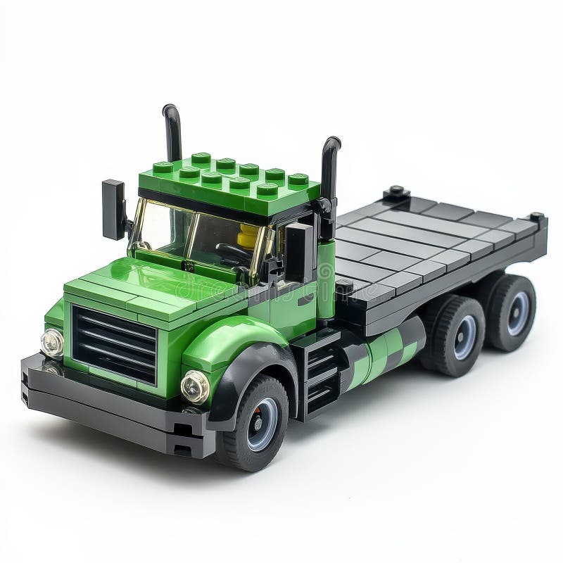 A Green LEGO Truck Model Designed for Play and Creativity Stock ...