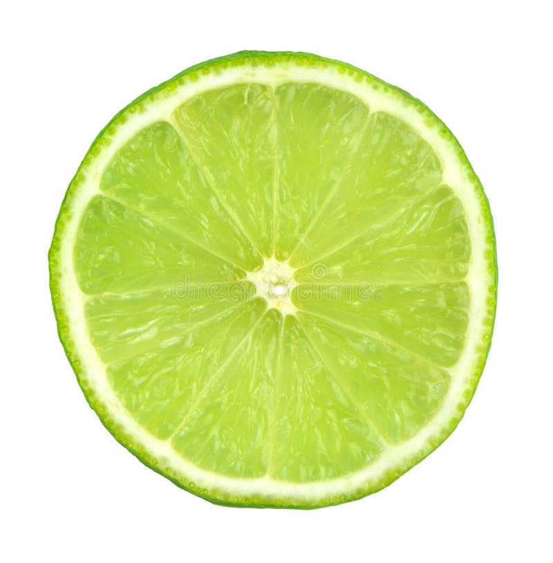 LIme Slice Twist Isolated on White Background Stock Image - Image of ...