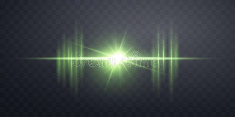 Green Lens Flare. Isolated on Transparent Background. Sun Flash with ...