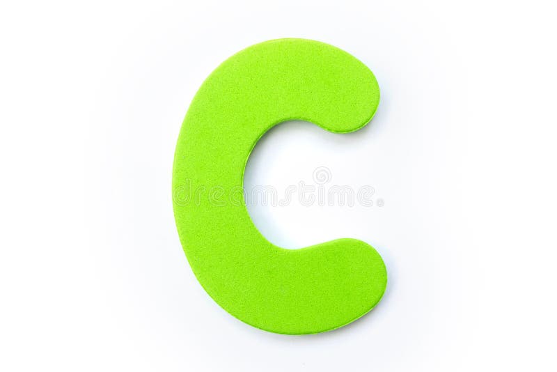Green Letter C stock photo. Image of coloured, teaching - 119291012