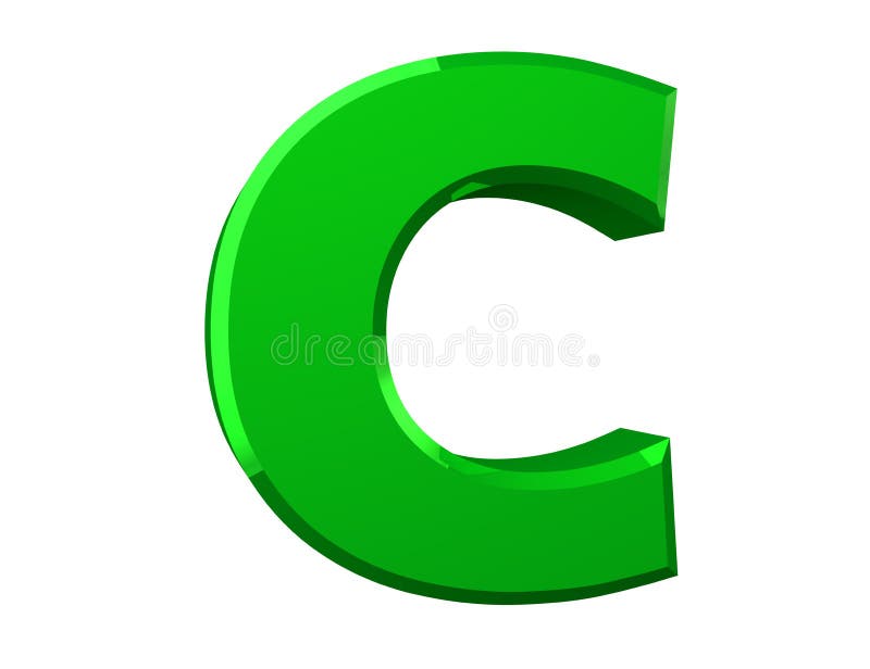 The Green Letter S on White Background 3d Rendering Stock Illustration ...