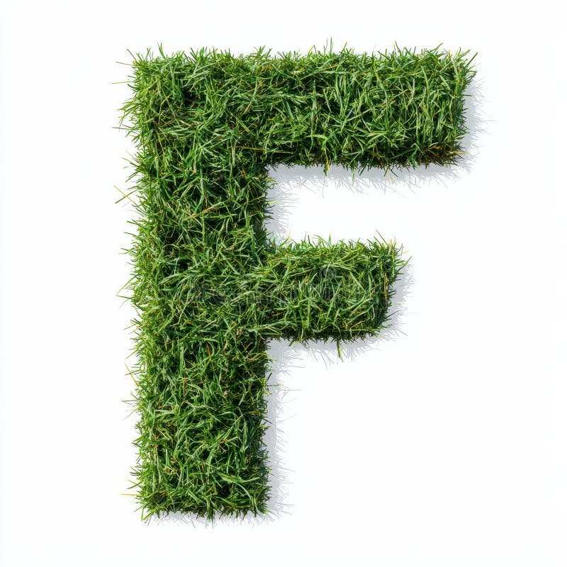 A Green Letter "F" Made of Grass, Emphasizing Nature and Creativity in ...