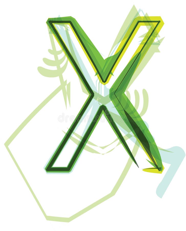 Green Letter X Stock Illustrations – 2,182 Green Letter X Stock ...