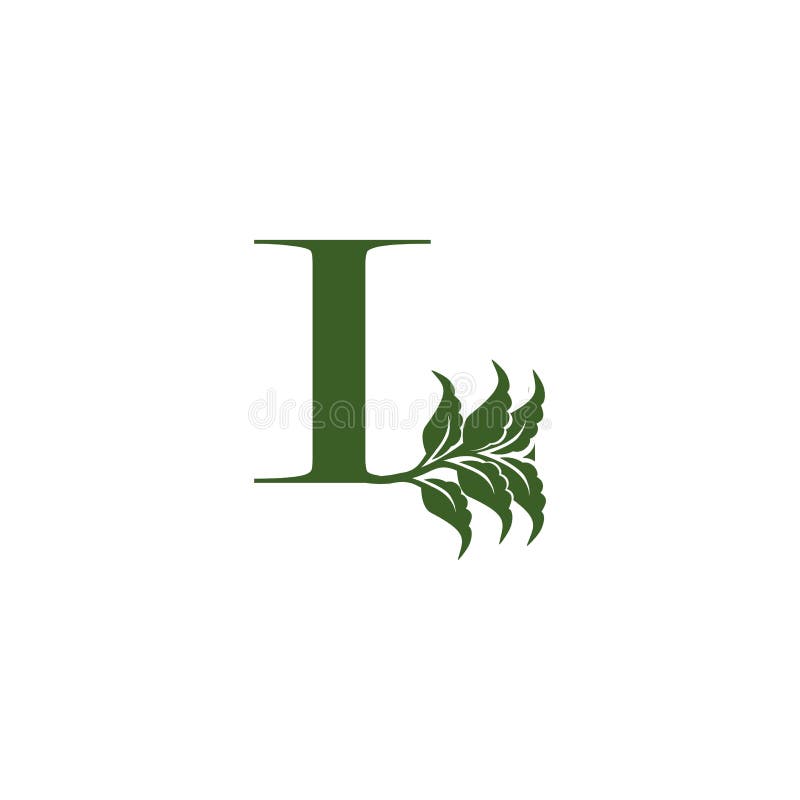Green Letter L Logo with Leaf Element, Vector Design Ecology Concept ...