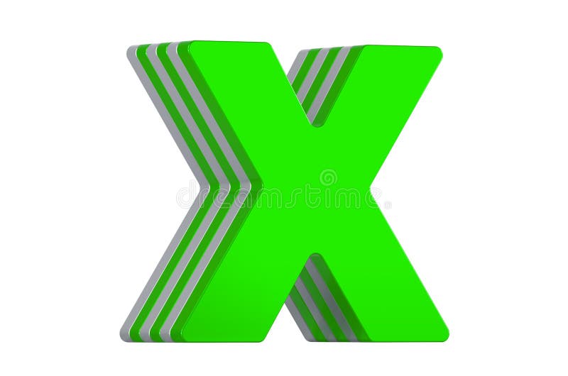 Green Letter X Stock Illustrations – 2,182 Green Letter X Stock ...
