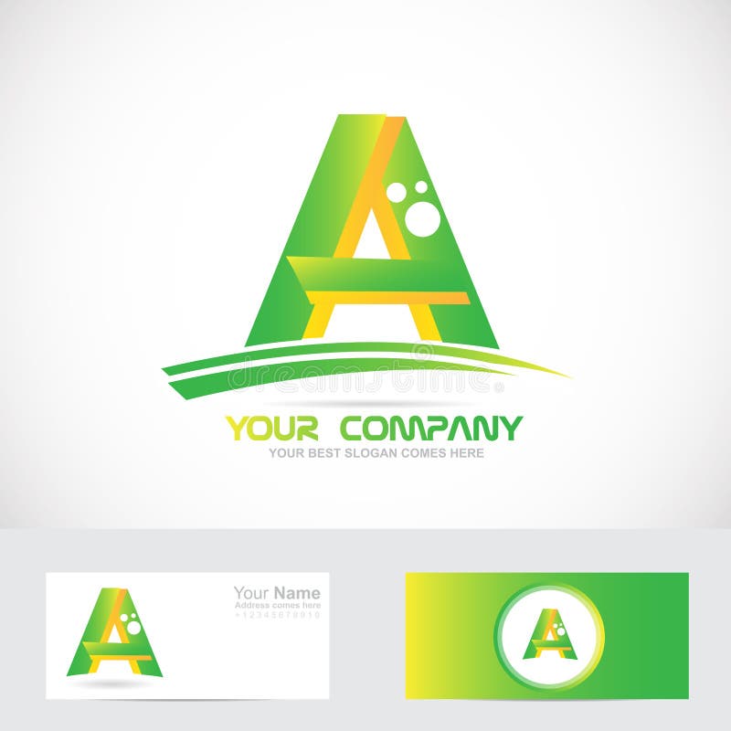 Green letter a logo icon stock vector. Illustration of corporate - 55782706
