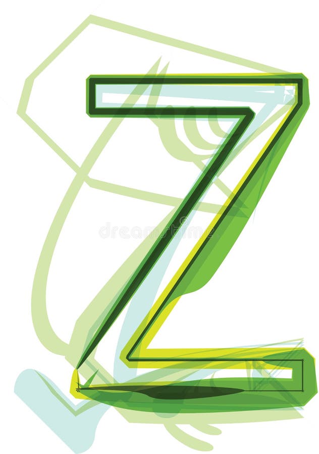 Green letter Z stock vector. Illustration of clear, fresh - 100907190