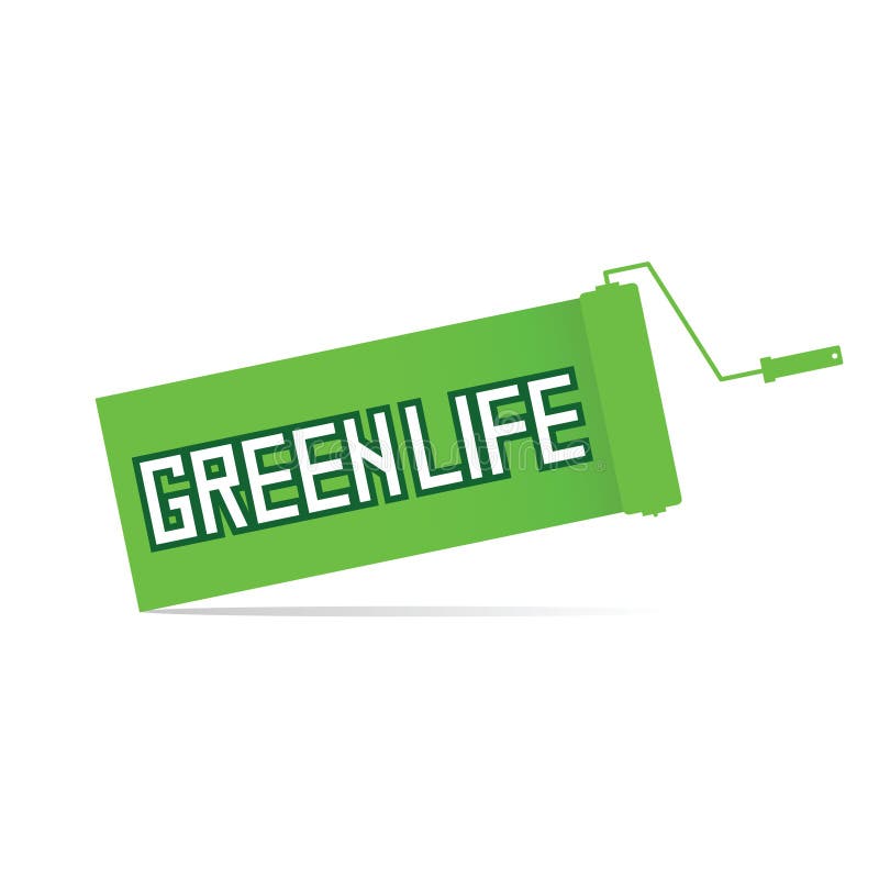 Green Life - Retro-inspired Script Lettering Design, Hand-drawn with a ...
