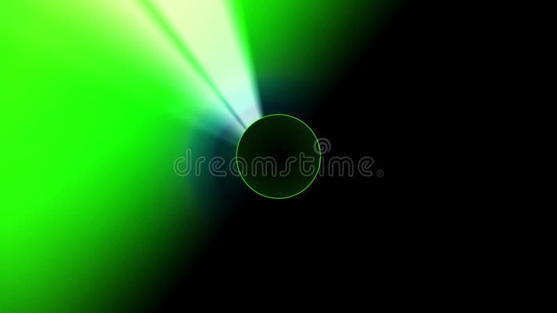 Green Light Beam, Laser Rotating on Black Background with Copy Space ...